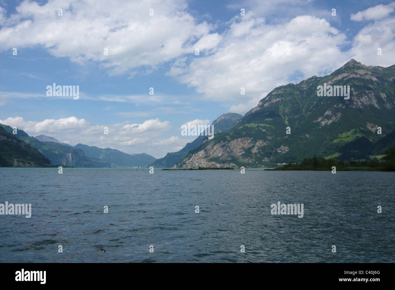 Switzerland, canton Uri, lake of Uri, Uriinsel, lake village, lake, sea ...