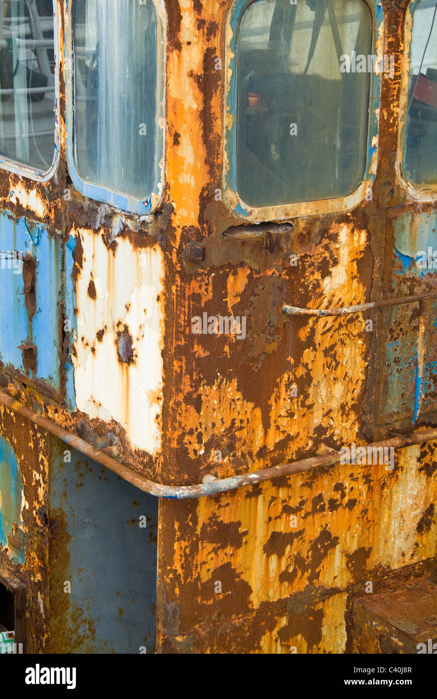 salt rust rusting iron metal steel red corrosion sea marine boat sailing fishing trawler ireland ...