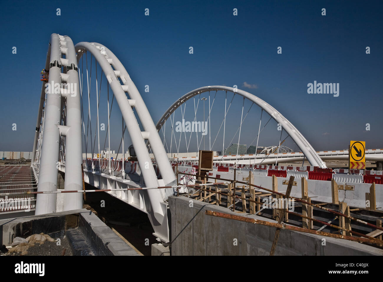 Bridge Construction al raha beach resort abu dhabi Stock Photo - Alamy