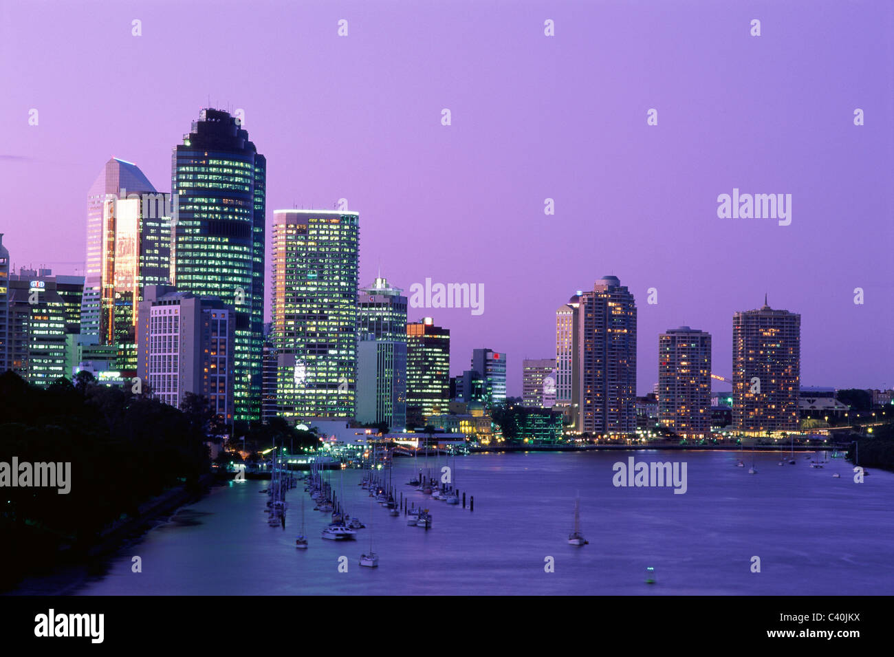 Australia, Boats, Brisbane, City, Dock, Dusk, Harbor, Holiday, Landmark ...