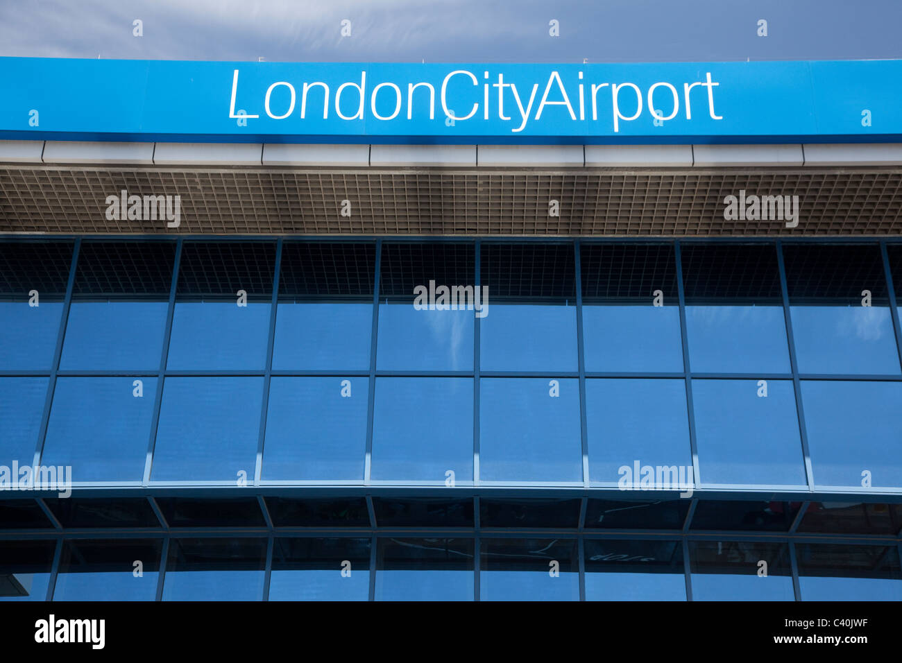 London City Airport terminal building in Docklands, London Stock Photo ...