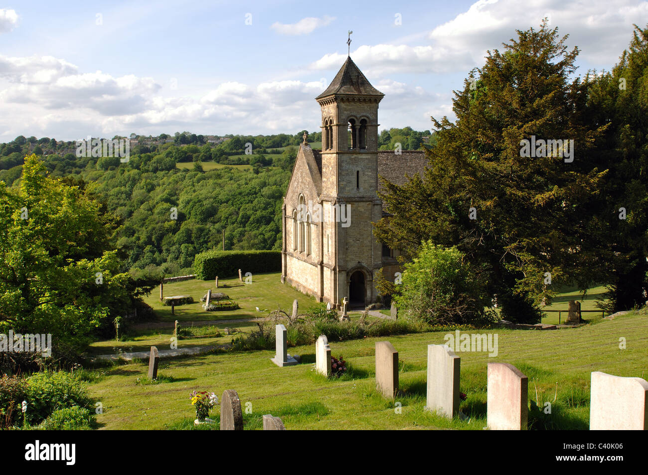 St. Luke`s Church, Frampton Mansell, Gloucestershire, England, UK Stock ...