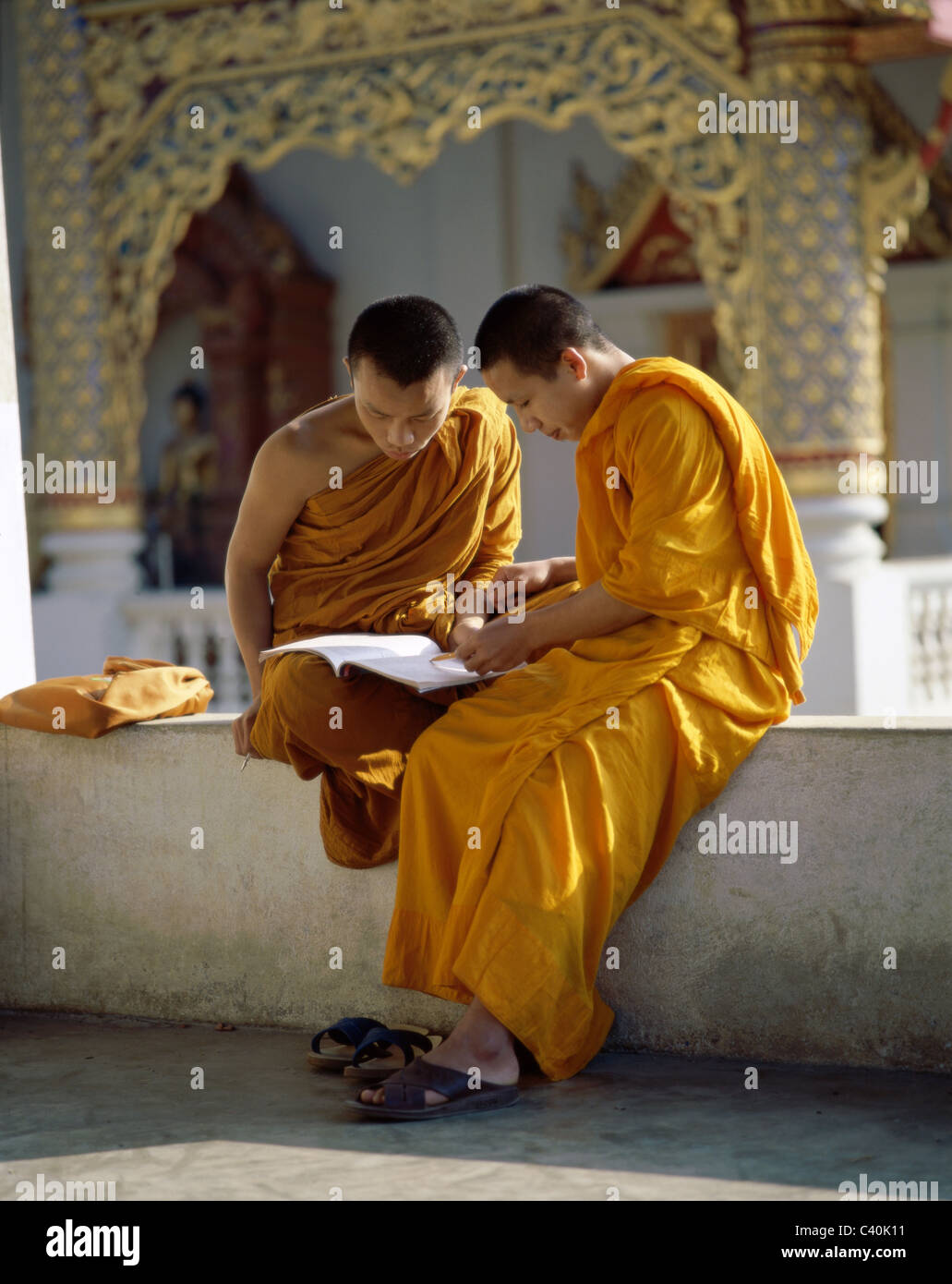 Asia, Asian, Chiang mai, Costume, Holiday, Landmark, Men, Monks ...