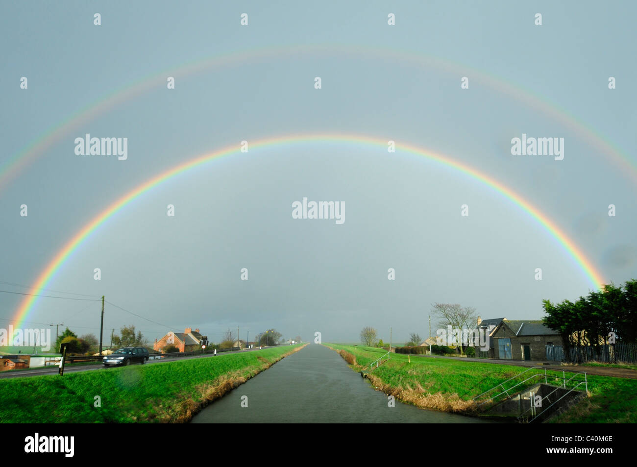 rainbow Norfolk uk Stock Photo - Alamy