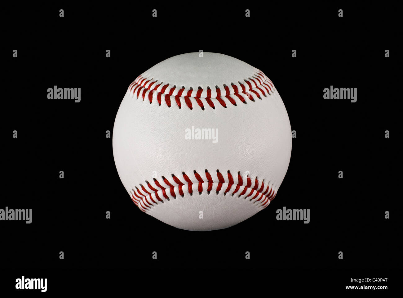 Baseball on black background Stock Photo - Alamy