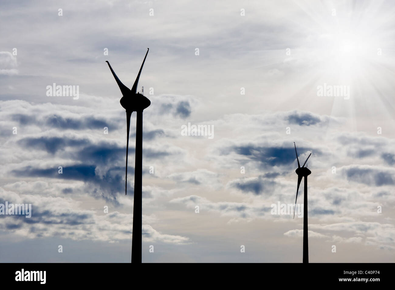 Wind turbine in the sun hi-res stock photography and images - Alamy