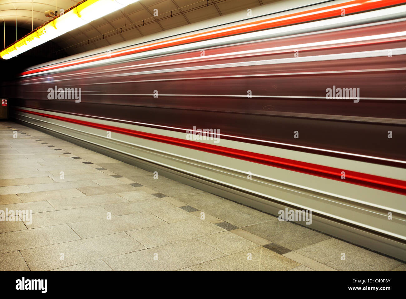 Prague metro subway underground public transportation czech republic hi ...