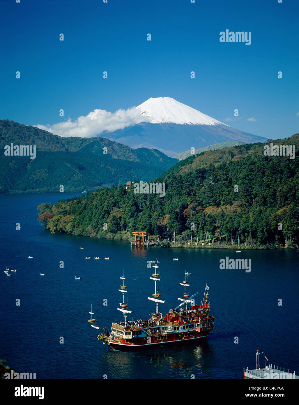 Asia, Boats, Fuji, Holiday, Japan, Lake, Landmark, Mountain, Ship ...