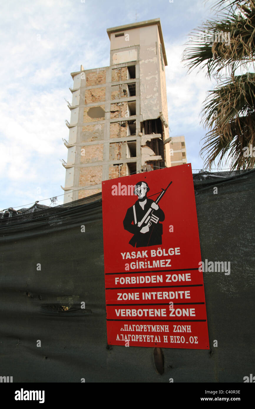 Cyprus. Varosha ghost town in Famagusta, Turkish occupied North Cyprus ...