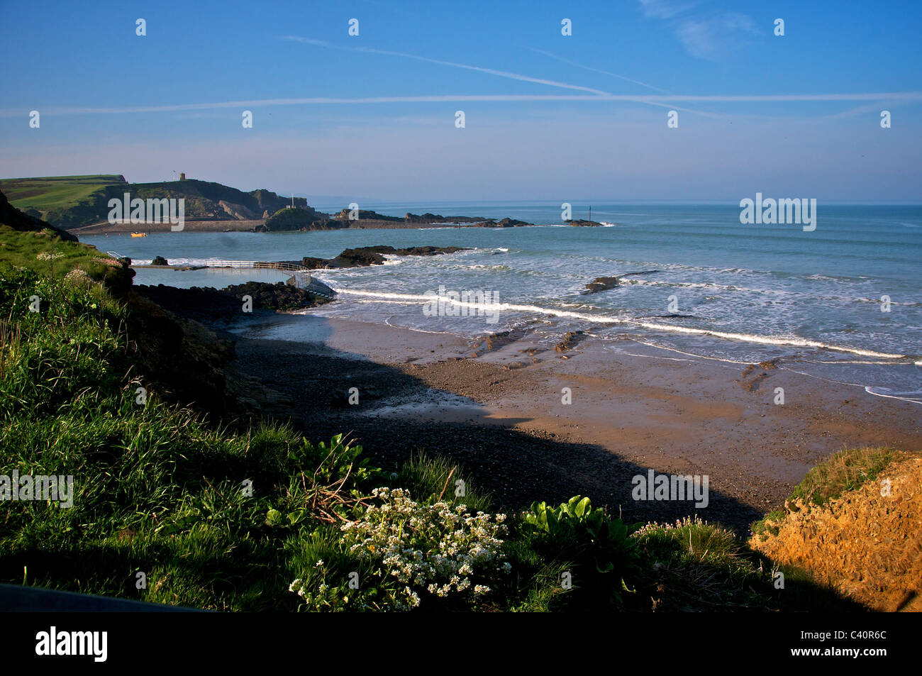 Bude Cornwall UK Sea Front Beach Stock Photo - Alamy
