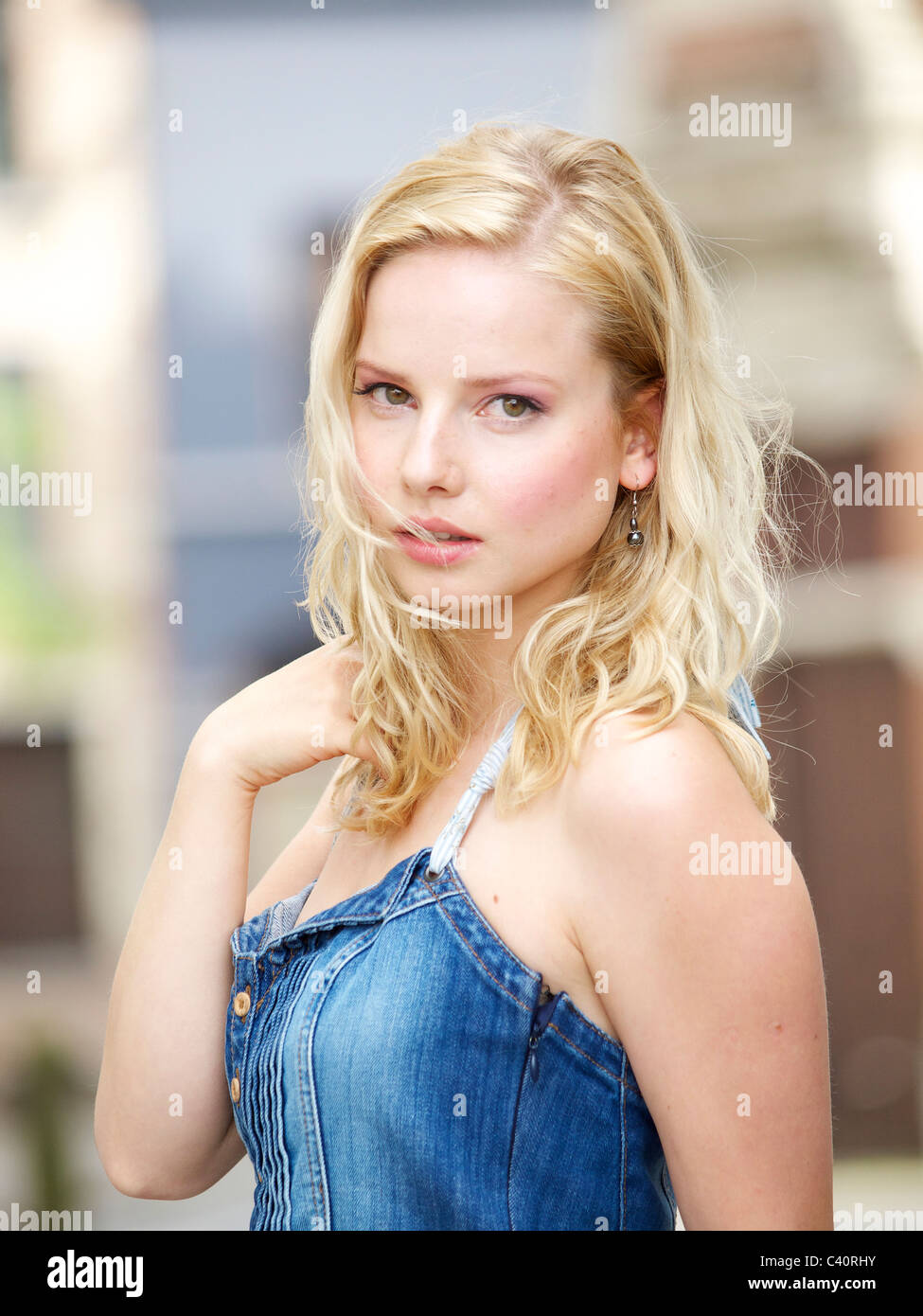 Portrait of young Belgian actress Darya Gantura (born Ukraine 1986) she ...