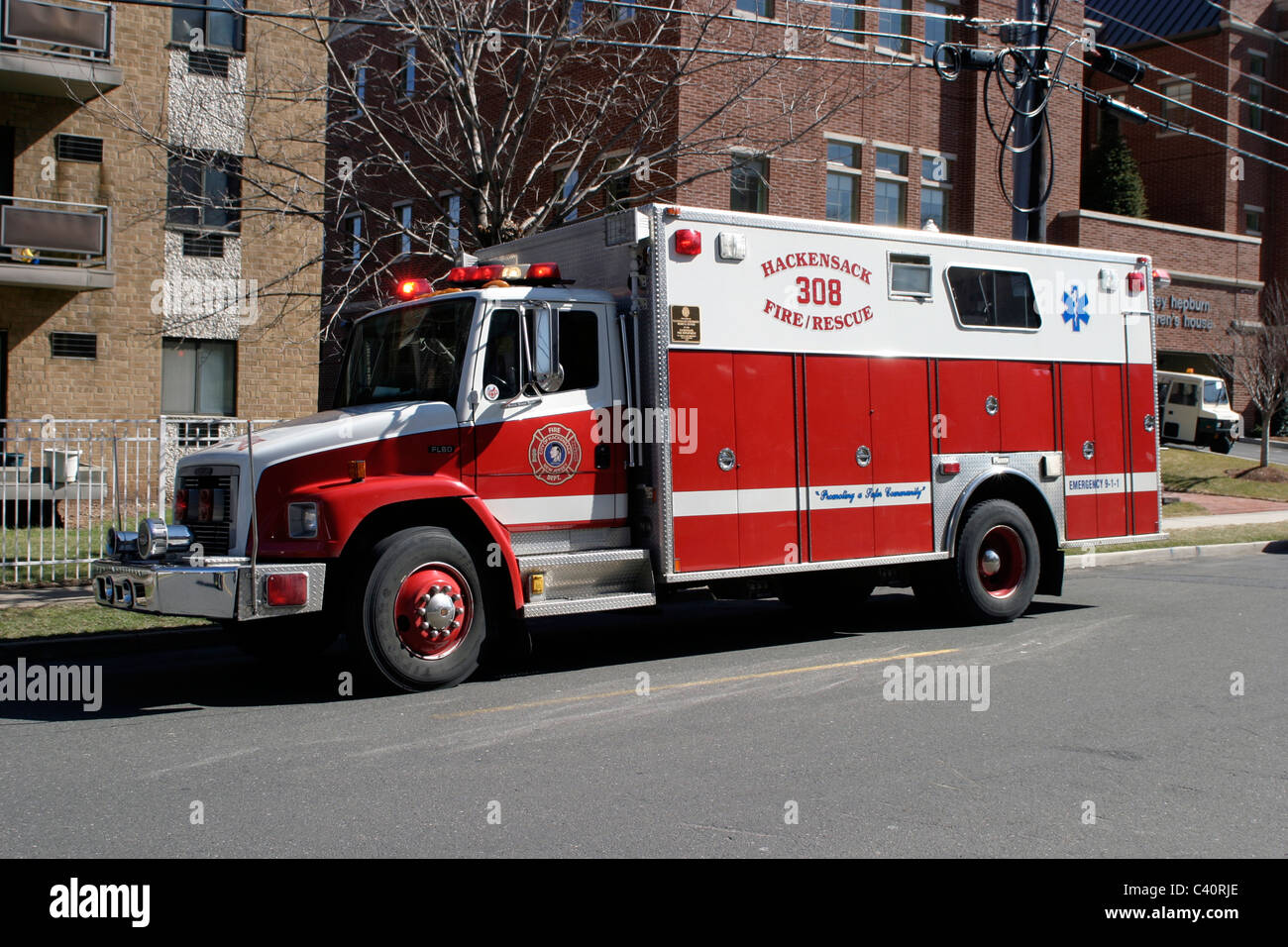 1995 Freightliner / Marion Rescue 308 Hackensack Fire Department Stock ...