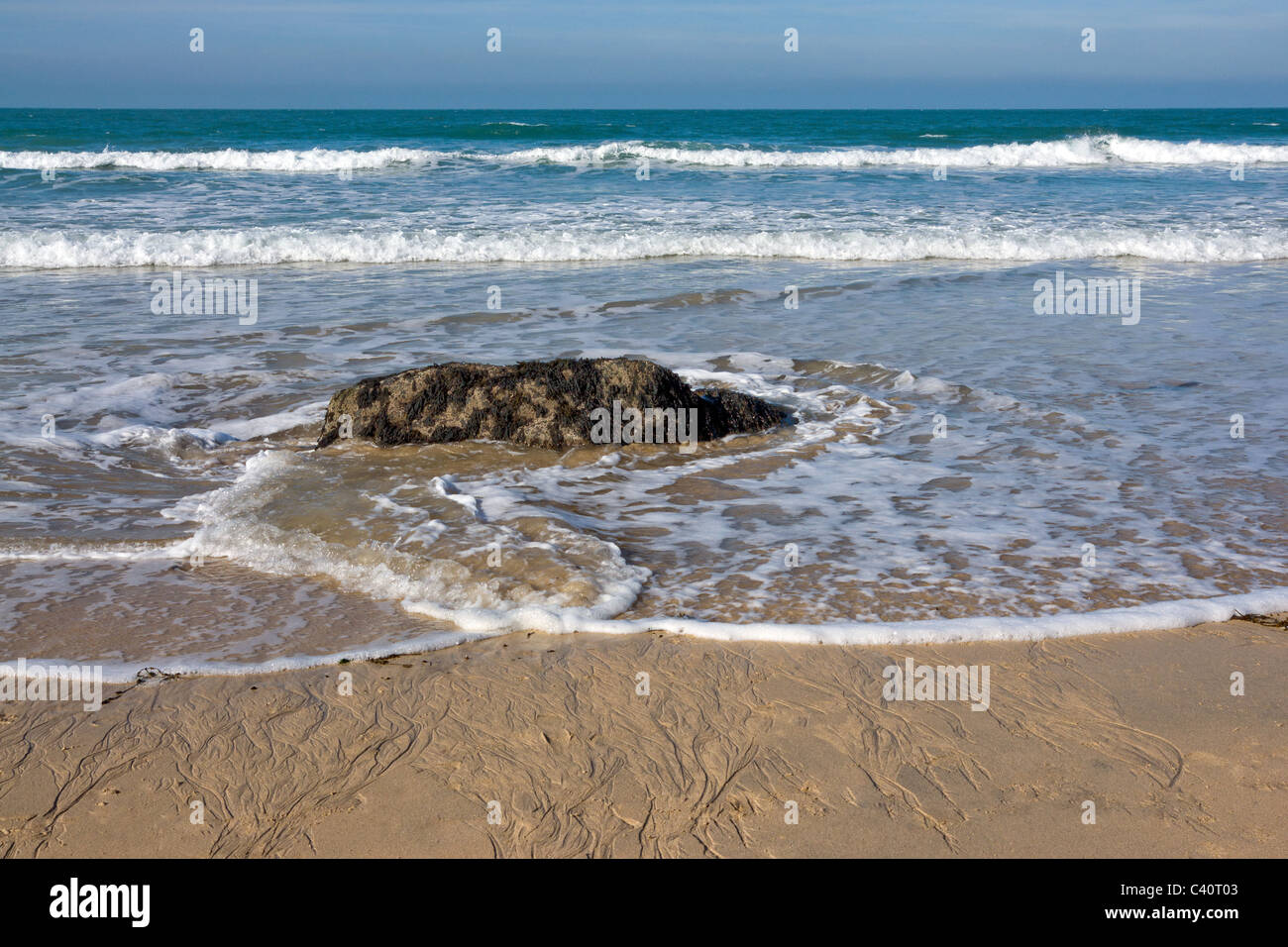 Incoming Tide and Waves Stock Photo - Alamy