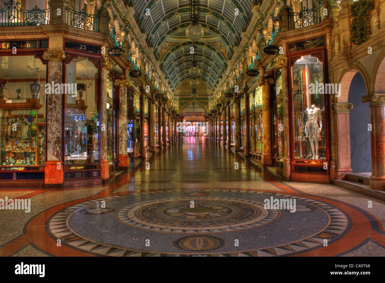 Victoria shopping arcade Leeds Stock Photo - Alamy