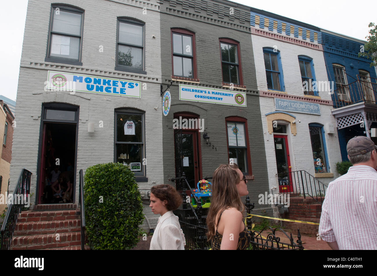Shops on 7th ST Southeast near Eastern market in Washington DC Stock ...