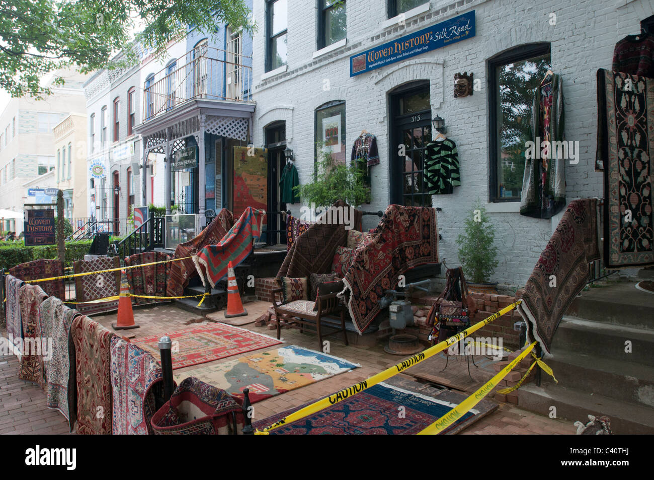 Shops on 7th ST Southeast near Eastern market in Washington DC Stock ...