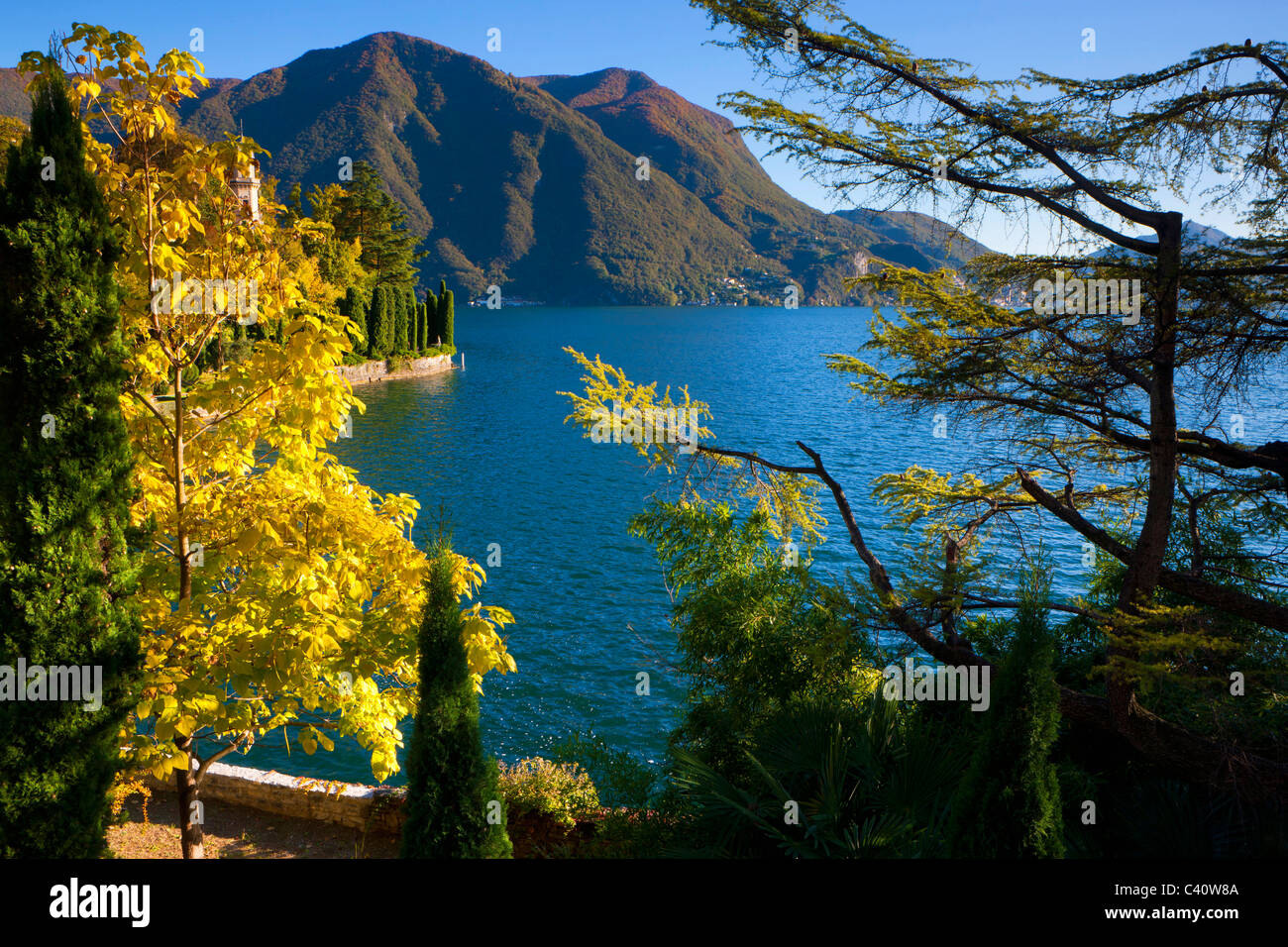 Lago di lugano villa hi-res stock photography and images - Alamy