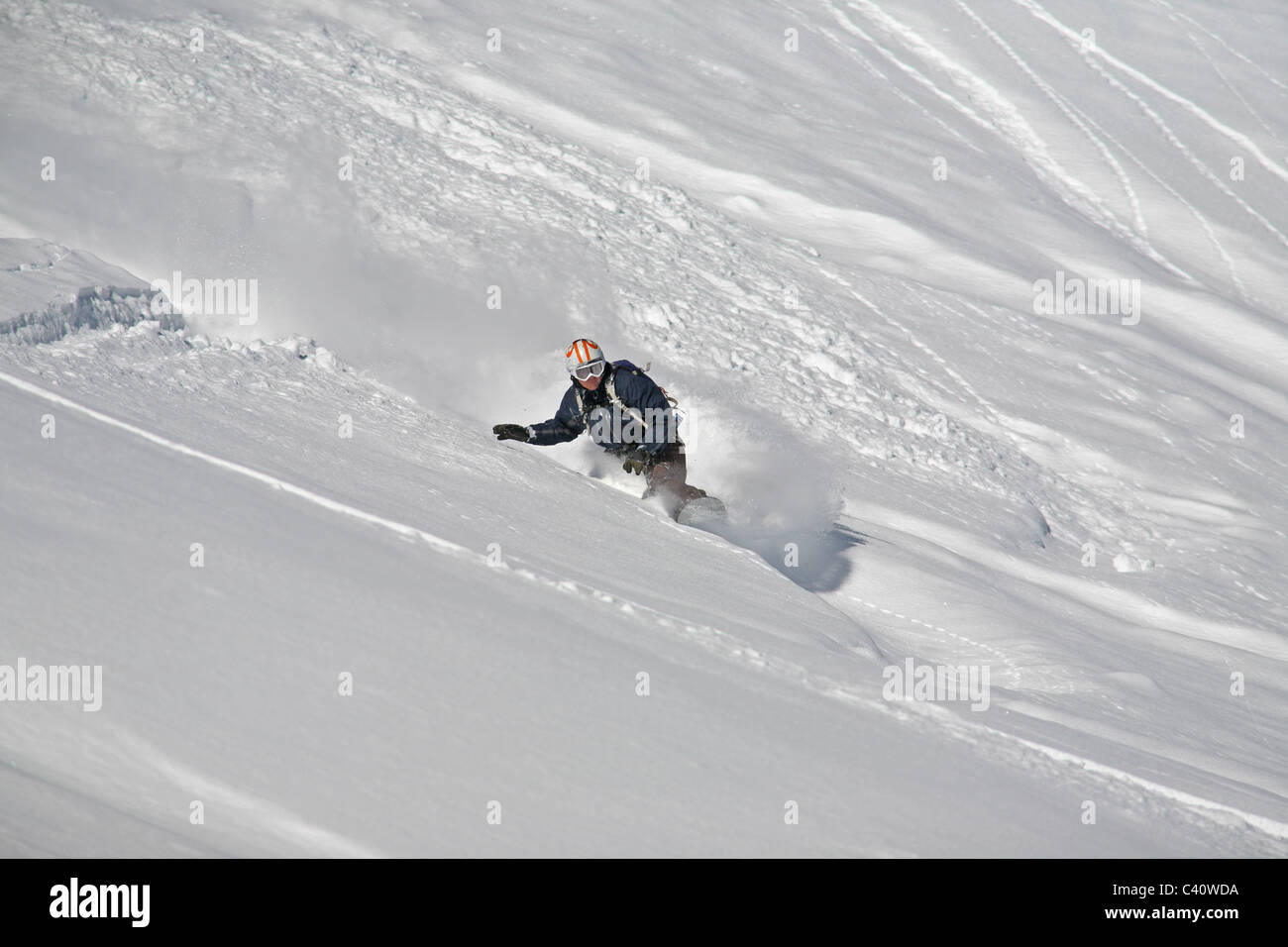 Snowboarding in powder hi-res stock photography and images - Alamy
