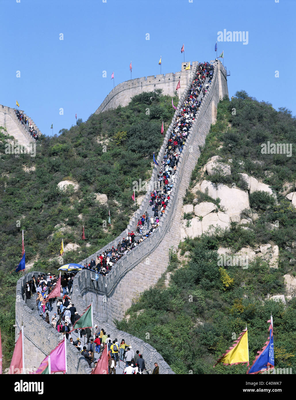 Asia, Beijing, Peking, China, Crowds, Great Wall of China, Great Wall ...