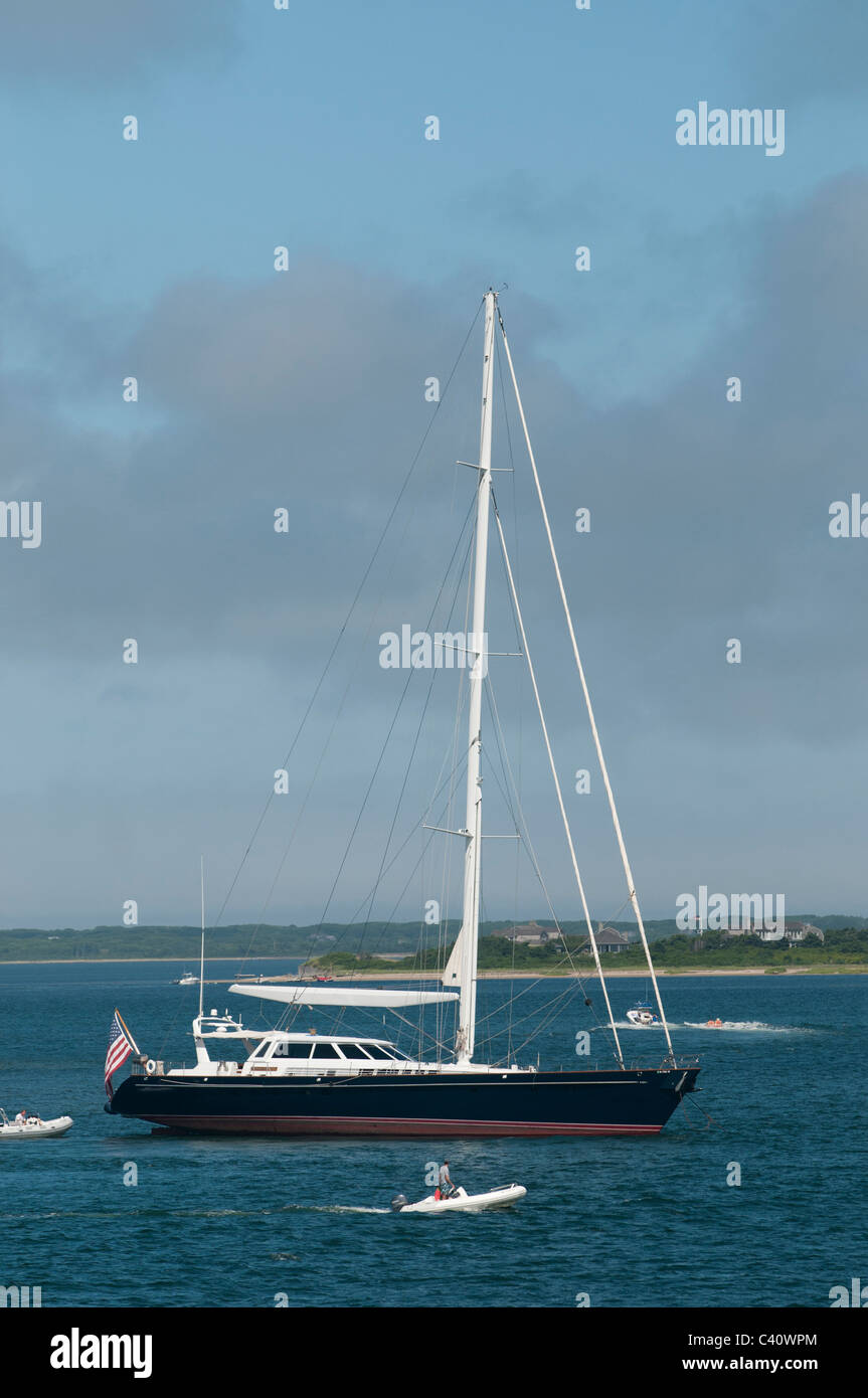 Boats in the Nantucket Harbor Stock Photo - Alamy