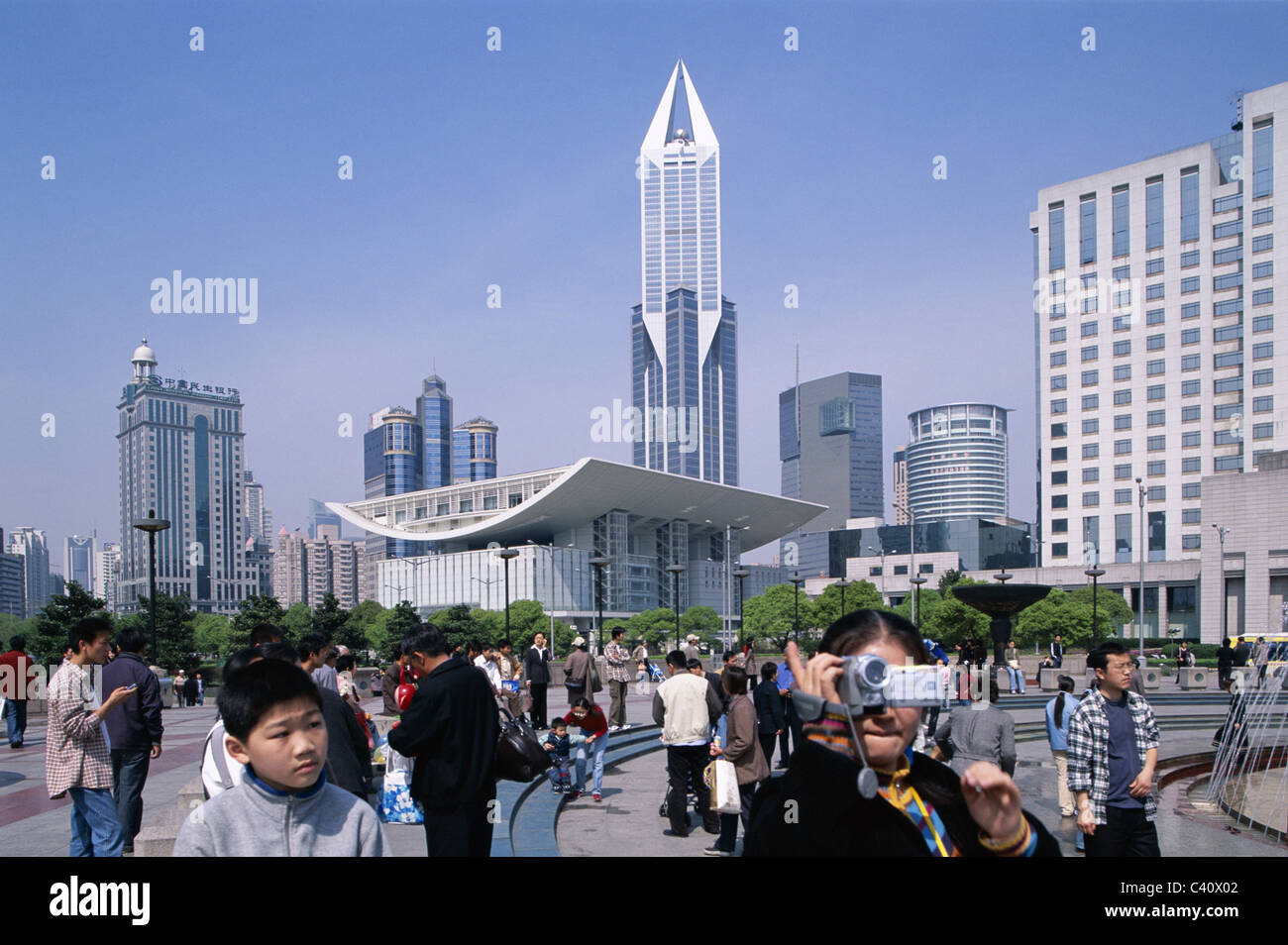 Architecture, Asia, China, Holiday, Landmark, Modern, Renmin, Shanghai ...