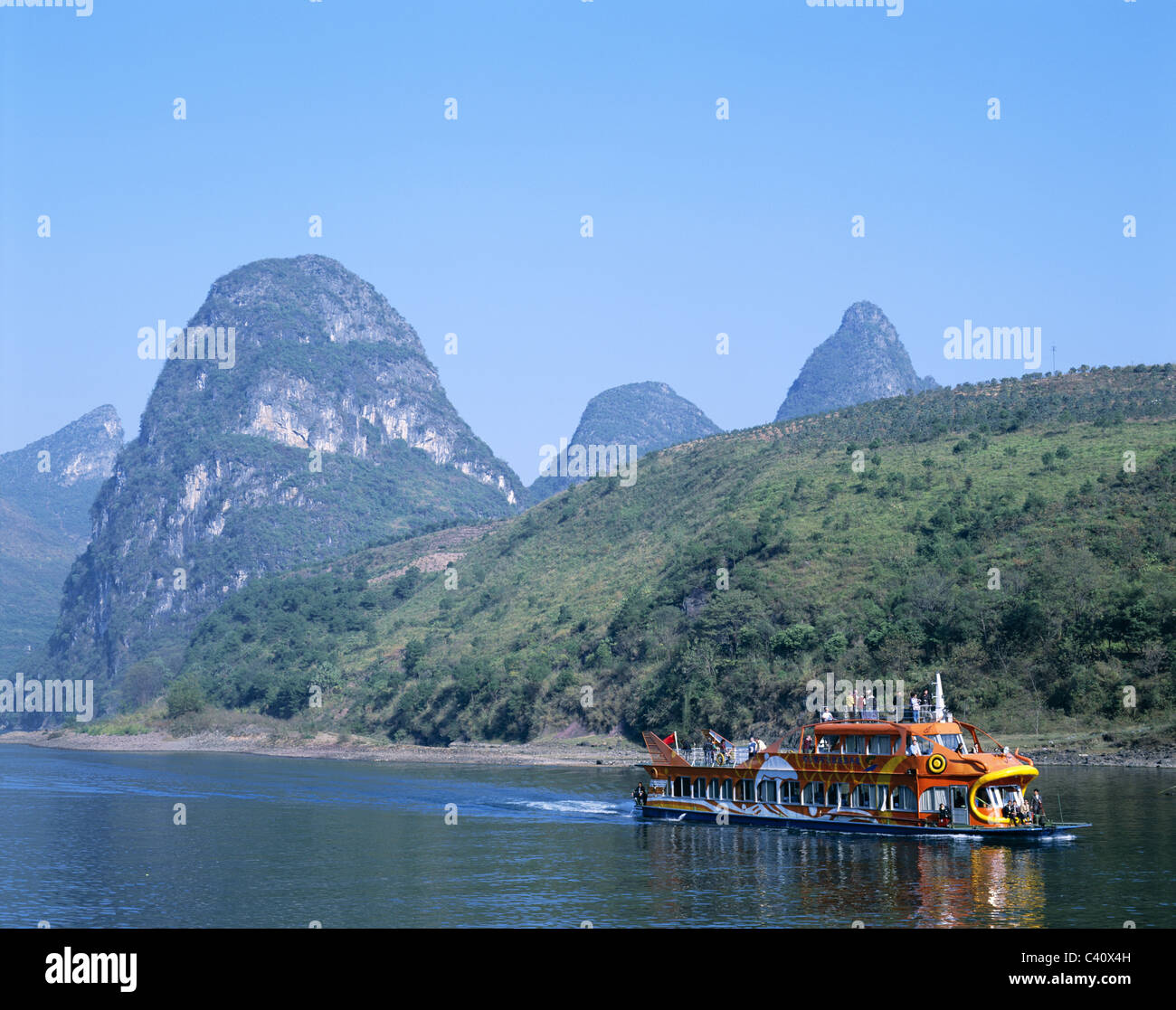 Asia, Boat, China, Guangxi, Guilin, Holiday, Landmark, Li river ...