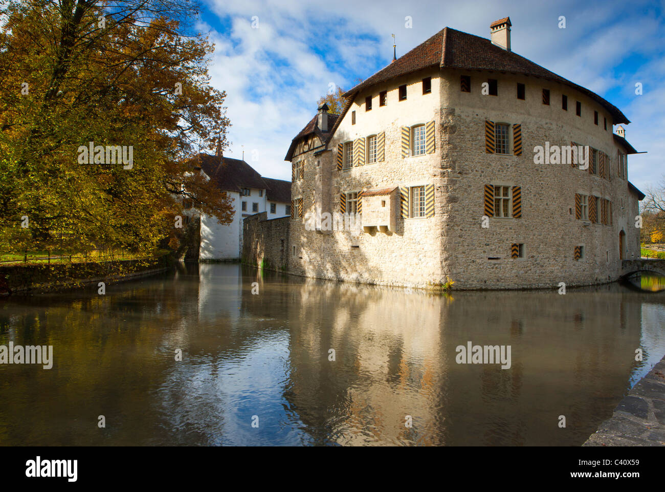 Castle, Hallwil, Switzerland, Europe, canton Aargau, castle, moated ...