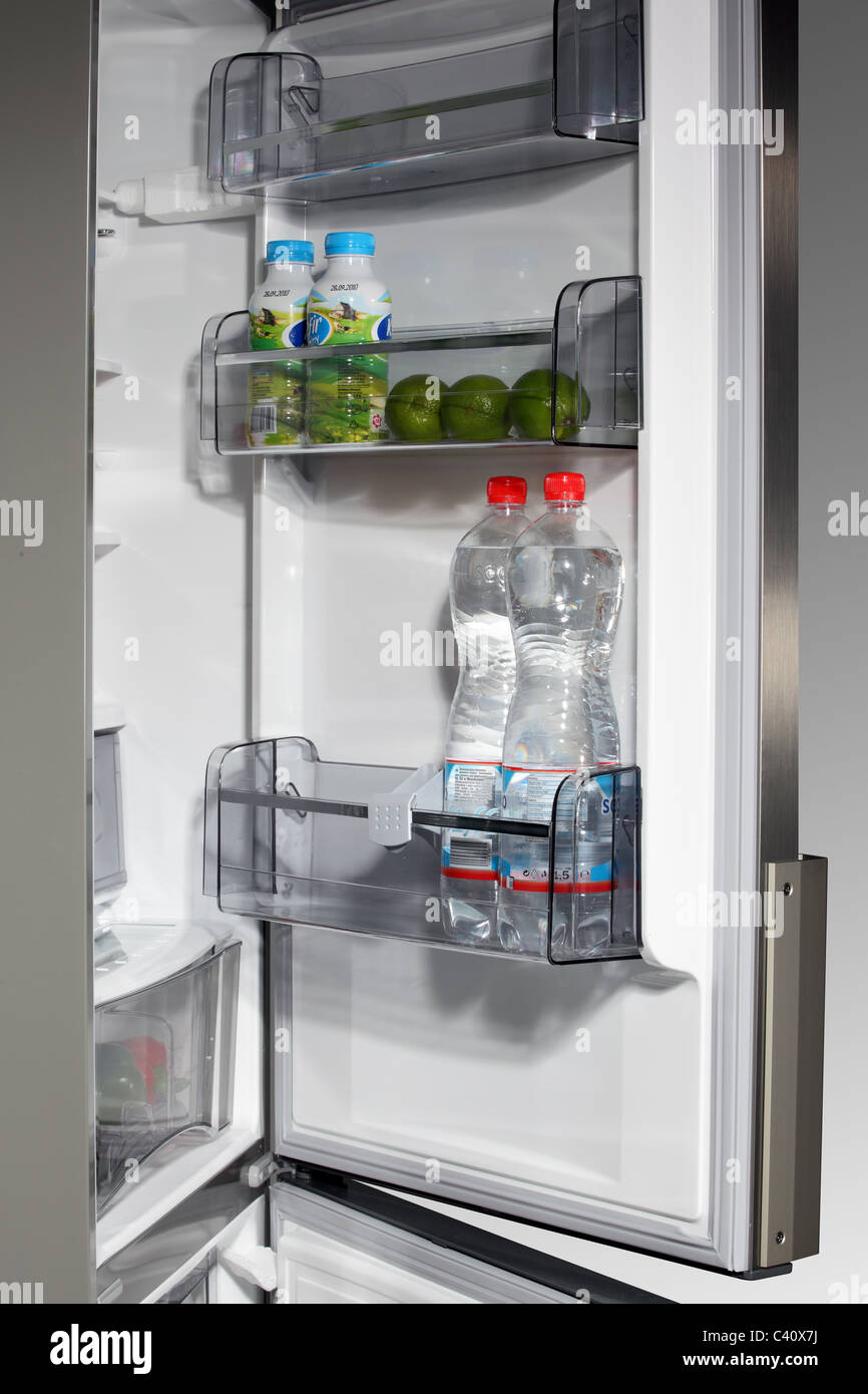 INOX refrigerator isolated on white Stock Photo - Alamy