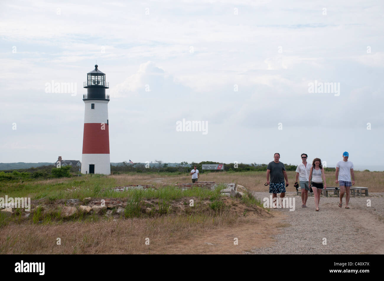 The Sankaty Head lighthouse Nantucket Island, Mass., USA Stock Photo ...