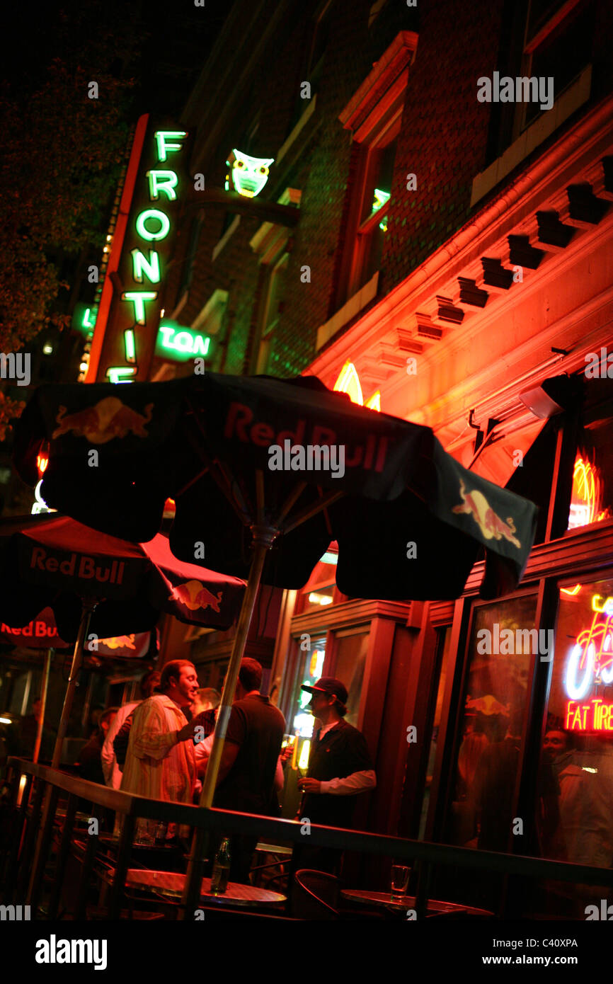 Happening nightlife at Belltown. Seattle, Washington, United States ...