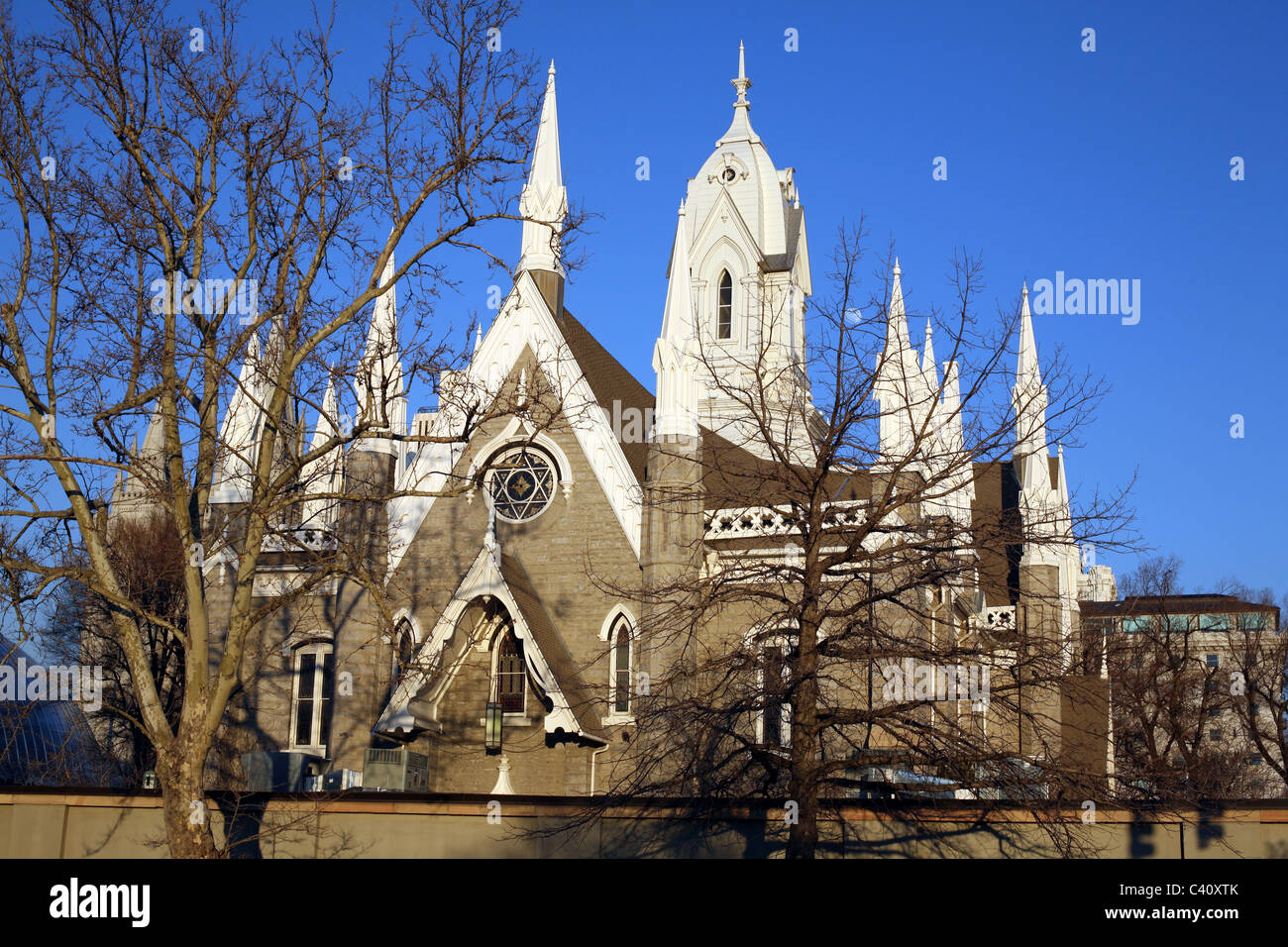Assembly Hall inside Temple Square. Salt Lake City, Utah, United States ...