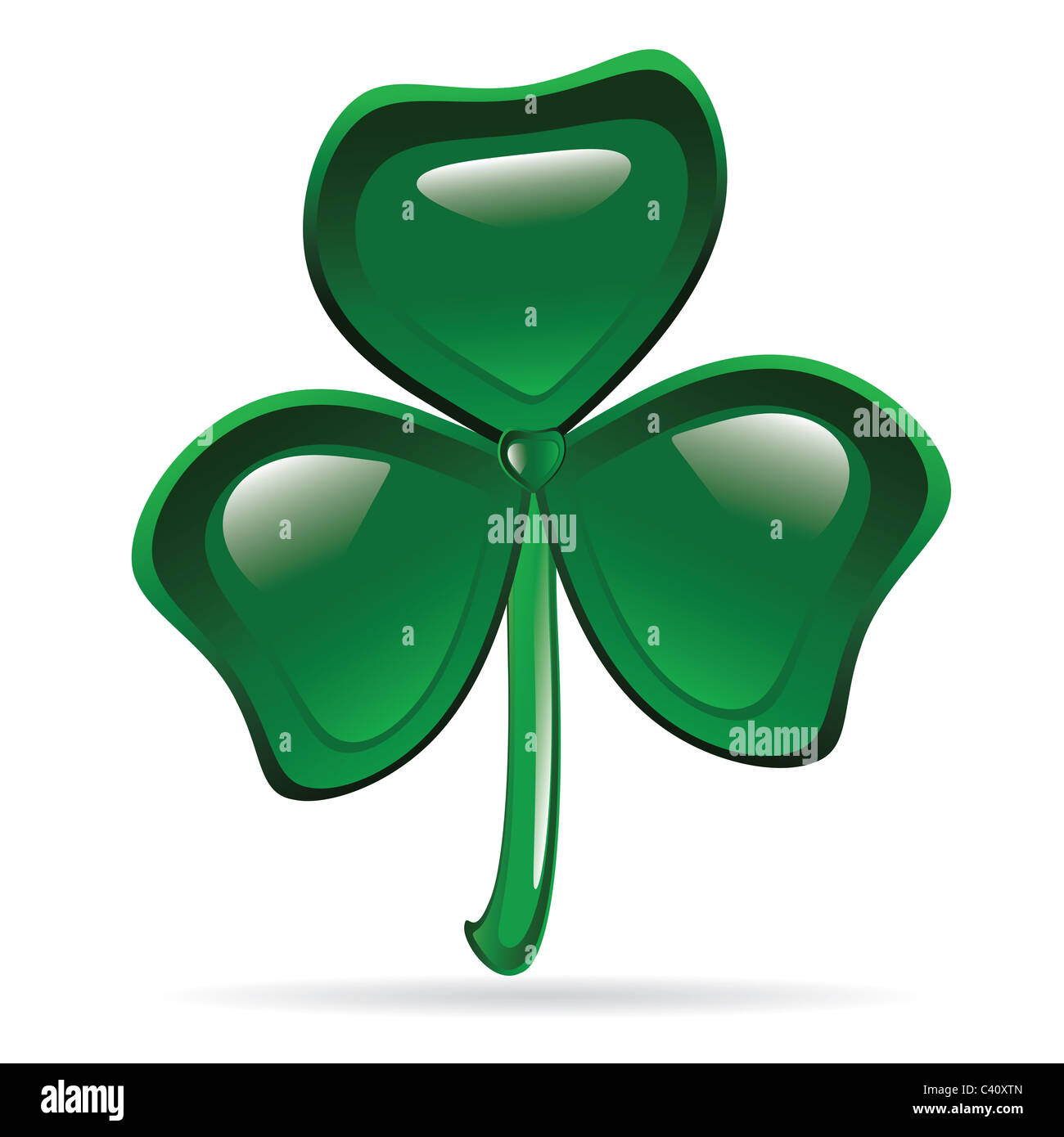Abstract glossy shamrock. St. Patrick's Day illustration Stock Photo ...