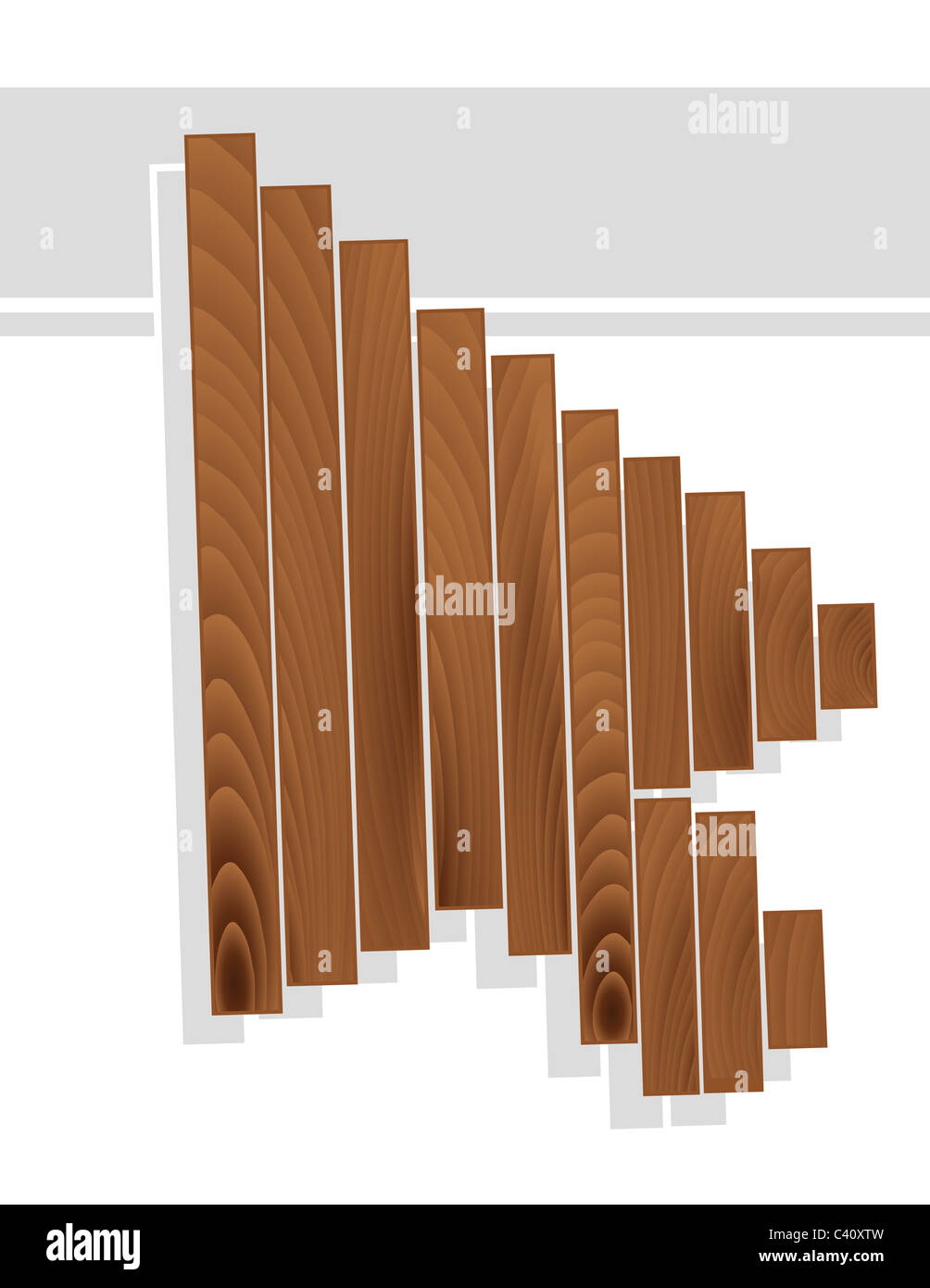 Arrow cursor in wood grain texture style isolated on white Stock Photo ...