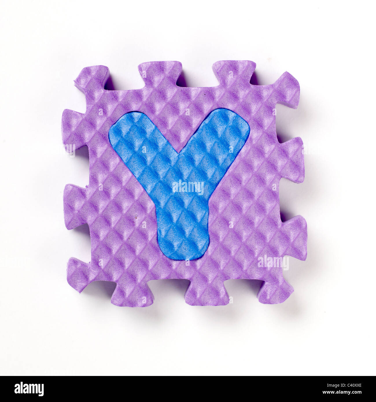 alphabet puzzle piece Y Stock Photo - Alamy