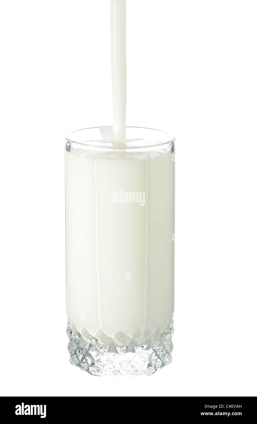glass with milk isolated on white background Stock Photo - Alamy