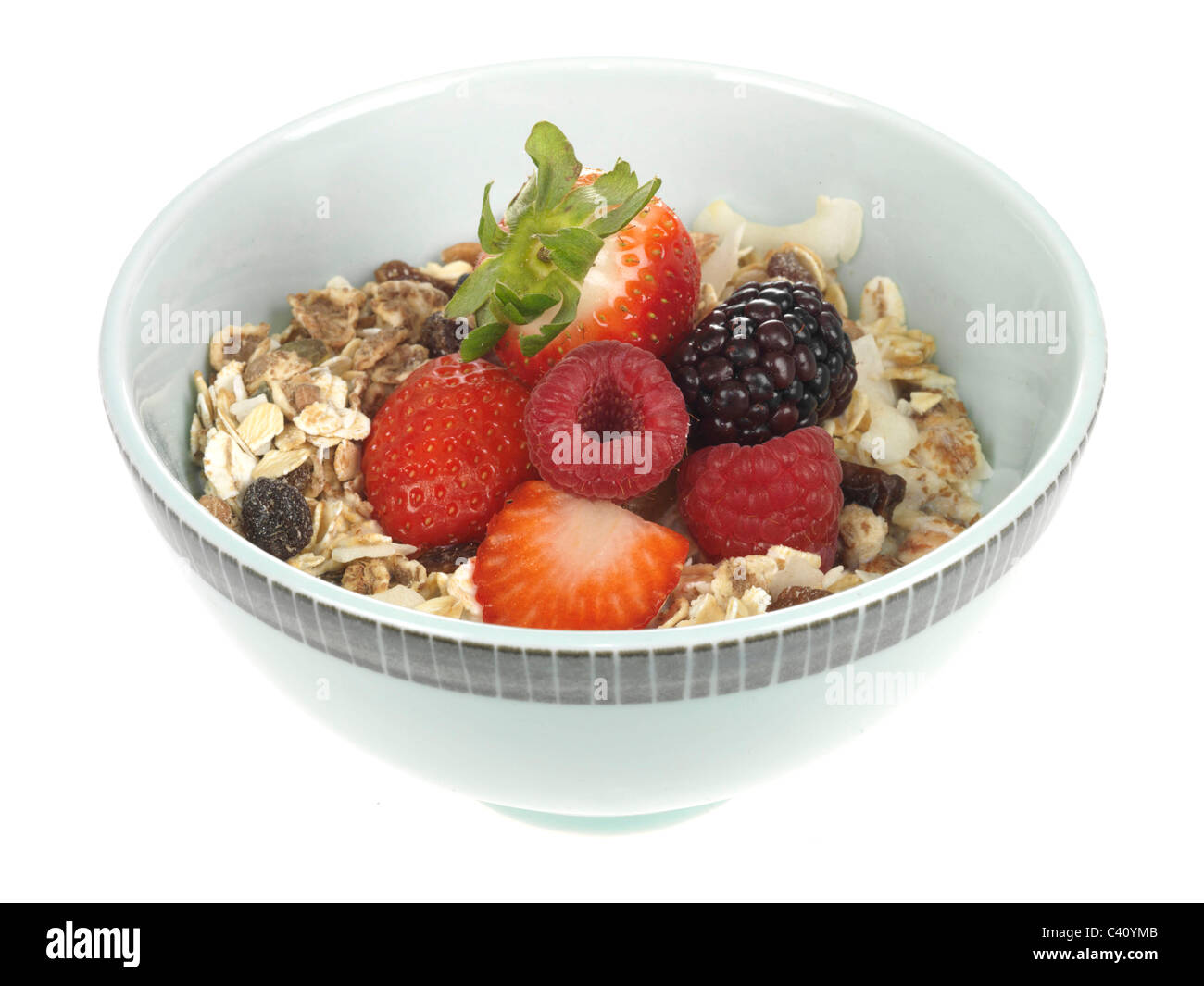 Muesli with Berries Stock Photo - Alamy