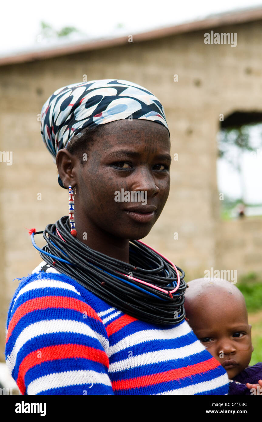Fulani tribe woman tattoo hi-res stock photography and images - Alamy