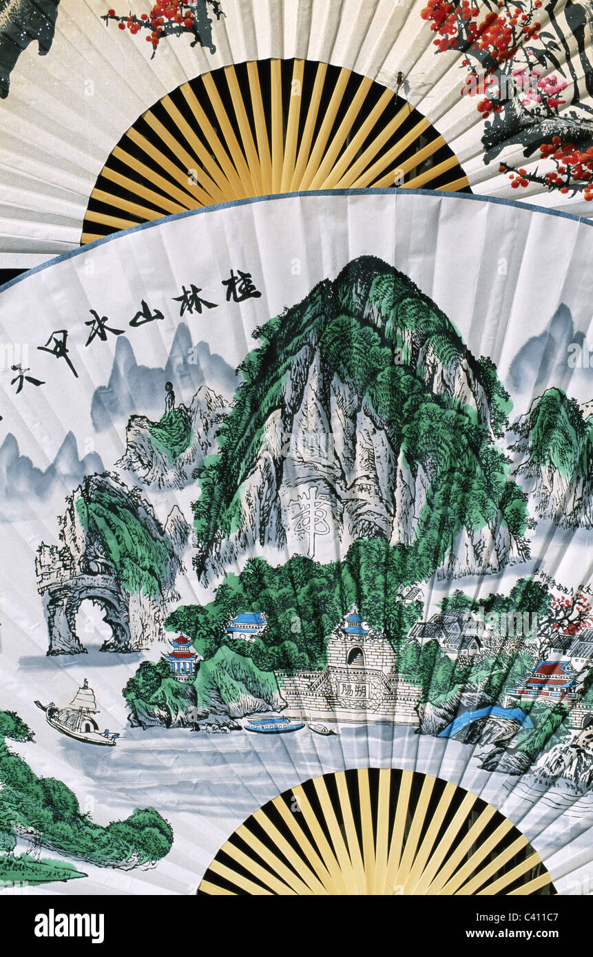 Asia, China, Chinese, Fans, Guangxi, Guilin, Holiday, Landmark ...