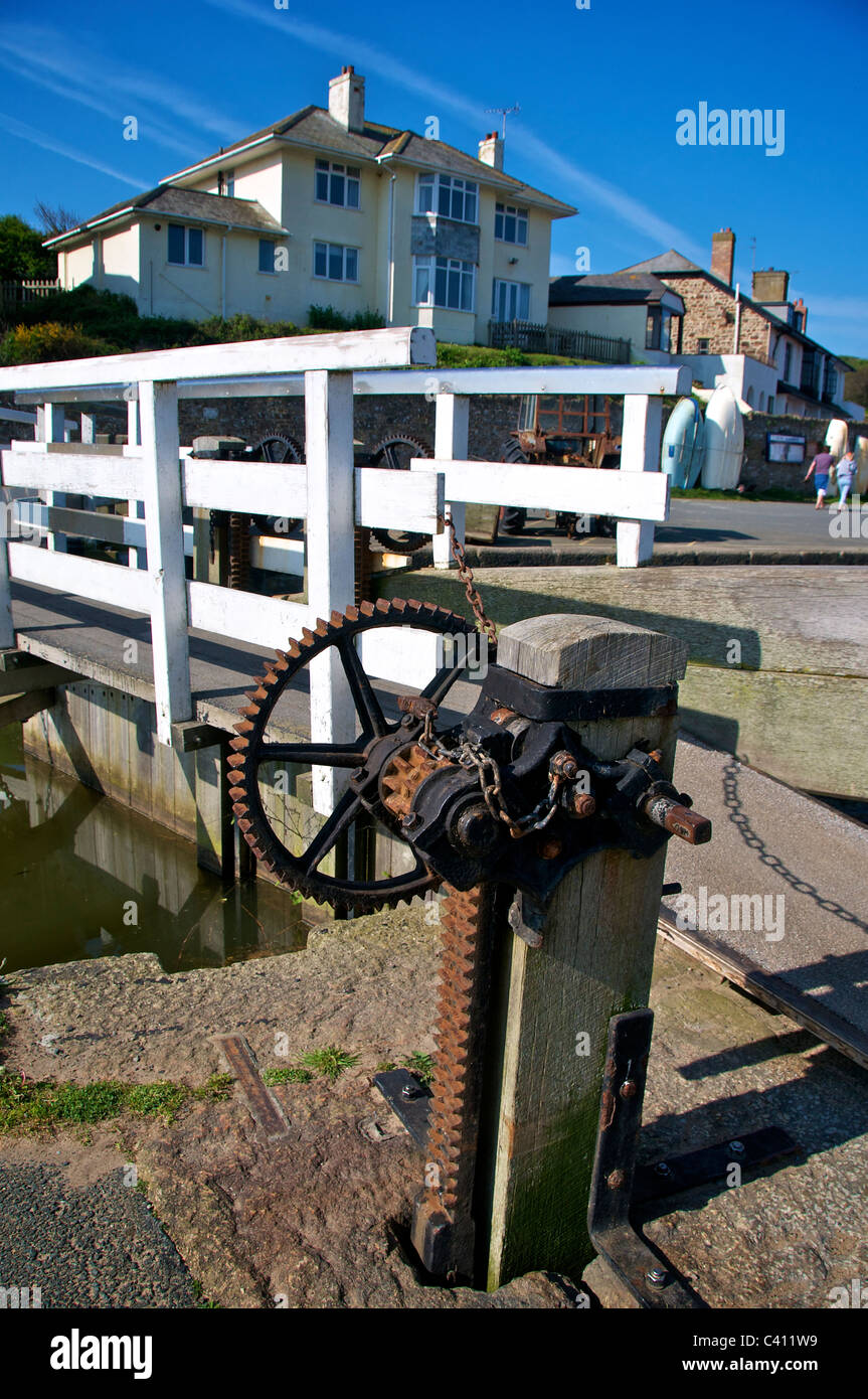 Bude Cornwall UK Canal Sea Lock Sealock Stock Photo - Alamy