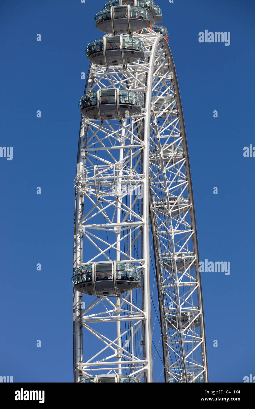the london eye or millennium wheel in london Stock Photo - Alamy