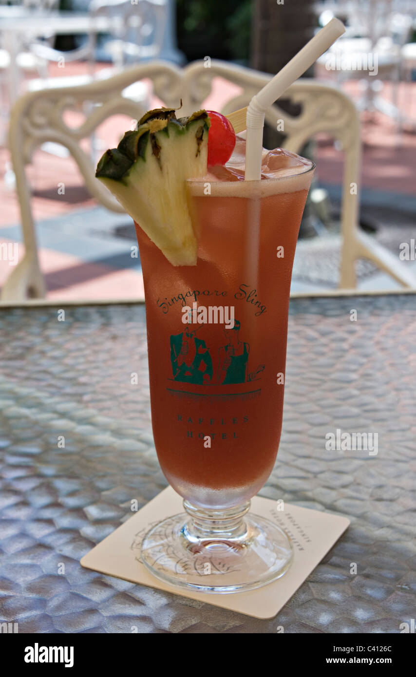 A Singapore Sling Served at the Famous Raffles Hotel in Republic of ...