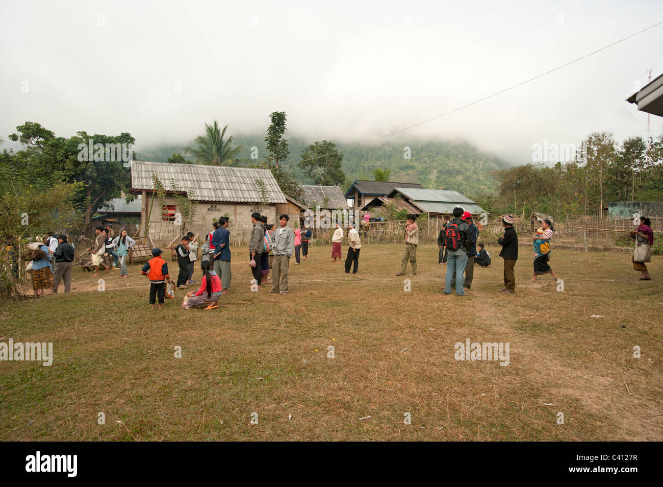 Lao people at remote village in North East Laos Stock Photo - Alamy