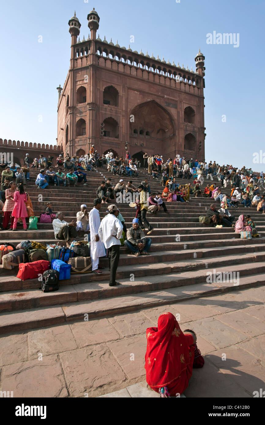 Jama Masjid mosque. New Delhi. India Stock Photo - Alamy