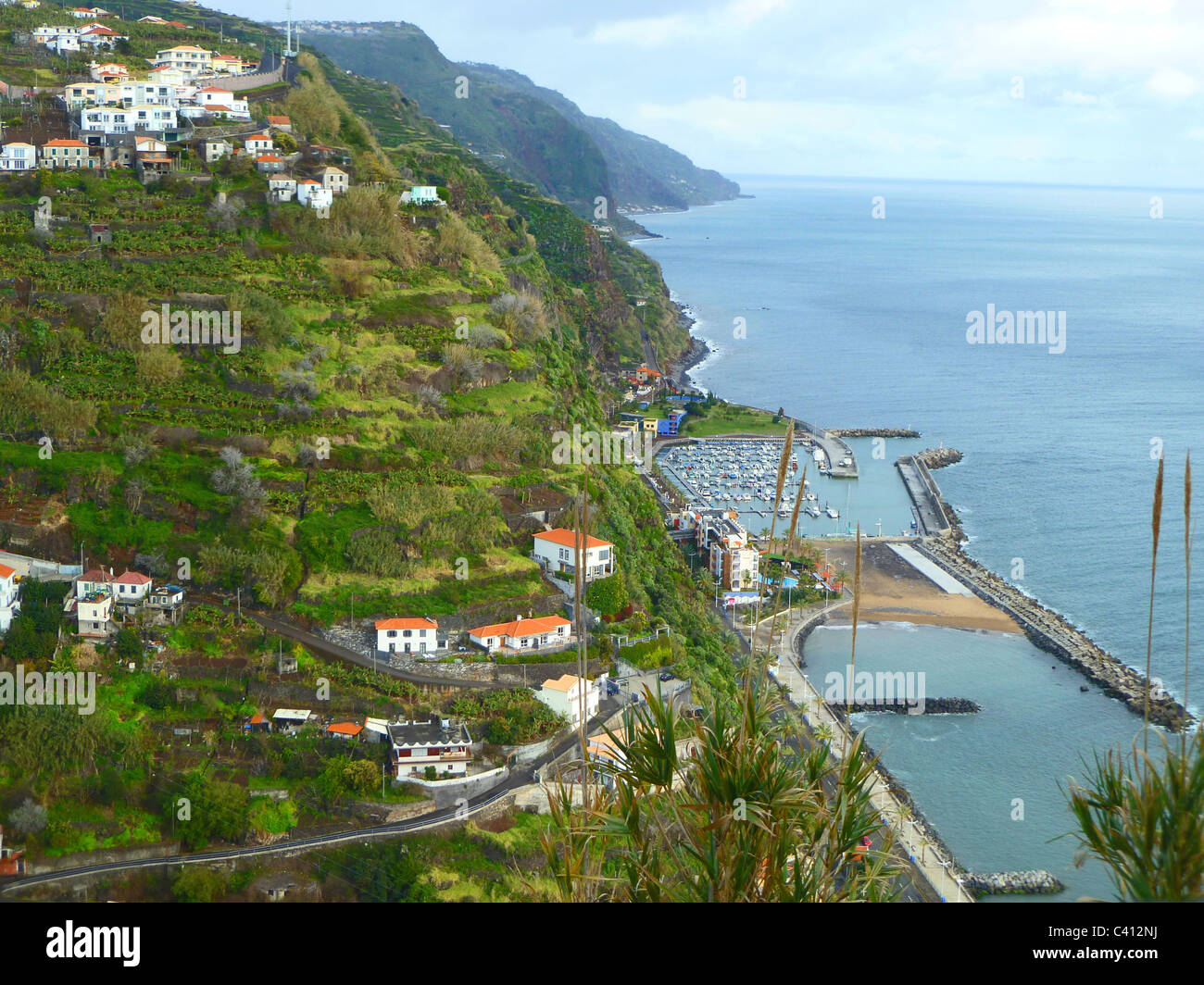 Calheta Harbour and Beach, Madeira Stock Photo - Alamy