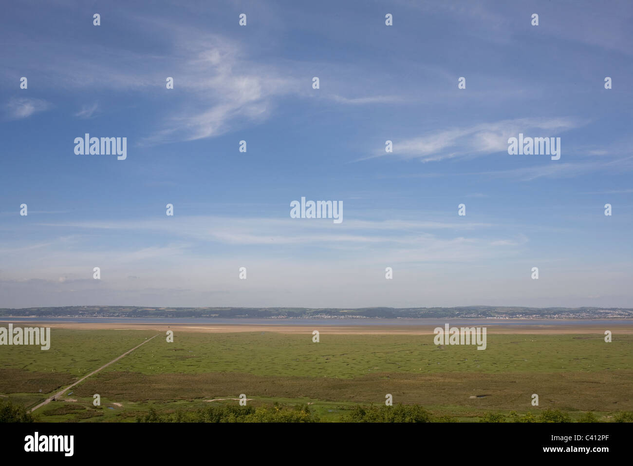 Expanse of sky above Llanrhidian Marsh, taken from Weobley castle ...