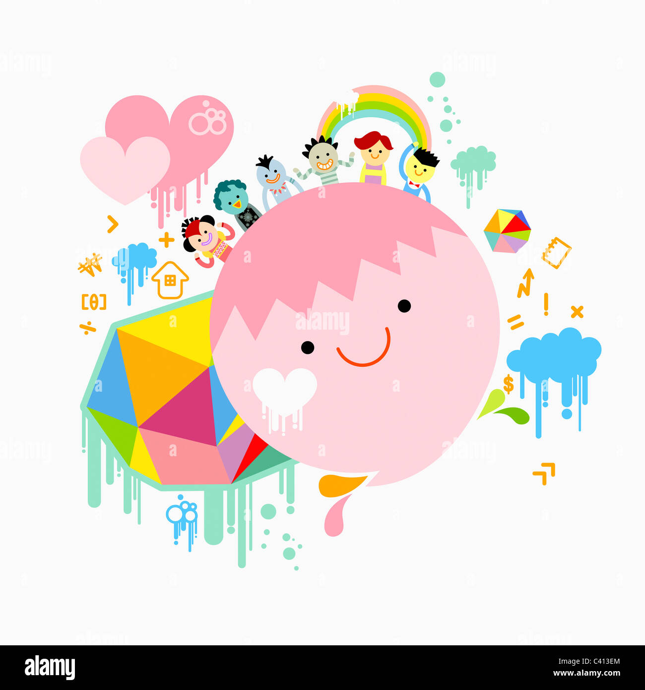 creative characters illustration Stock Photo - Alamy