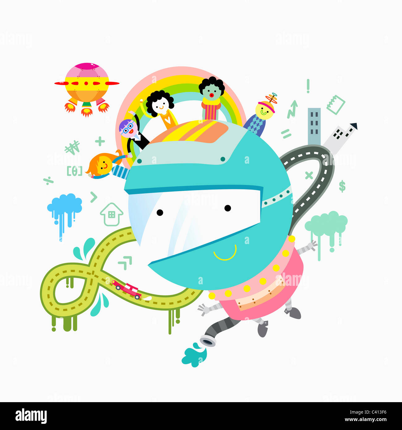 creative characters illustration Stock Photo - Alamy