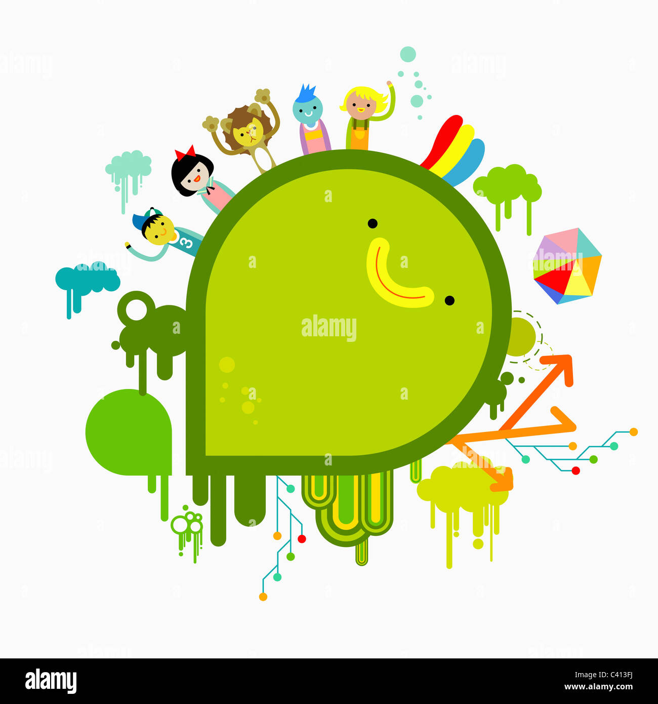 creative characters illustration Stock Photo - Alamy