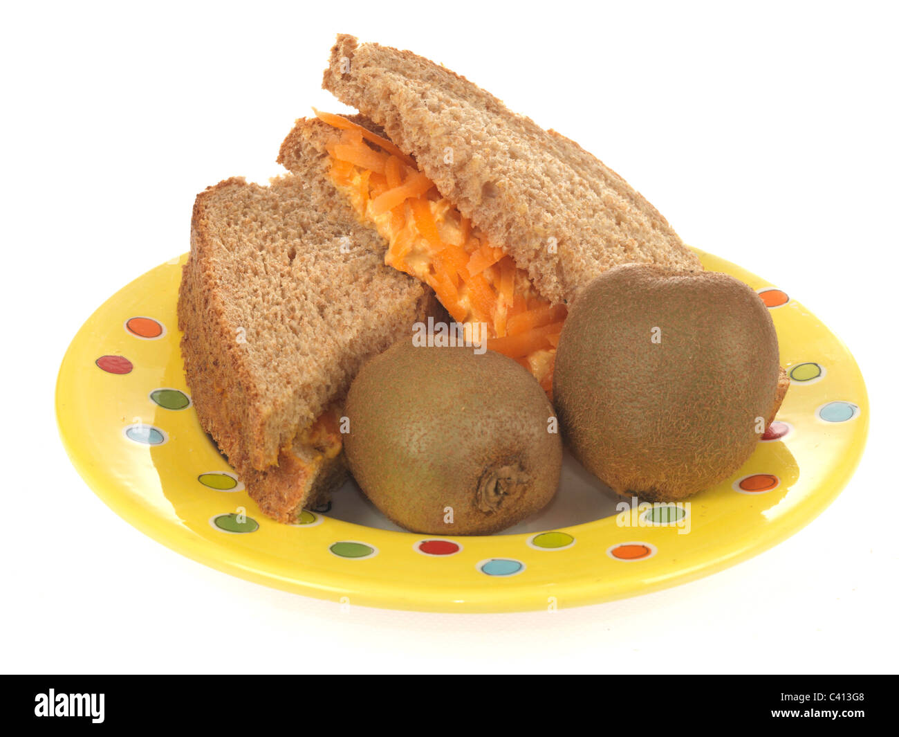 Carrot and Red Pepper Homous Sandwich Stock Photo - Alamy