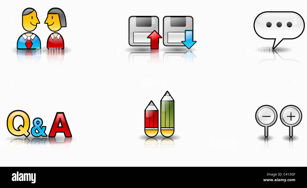 various types of application icons Stock Photo - Alamy